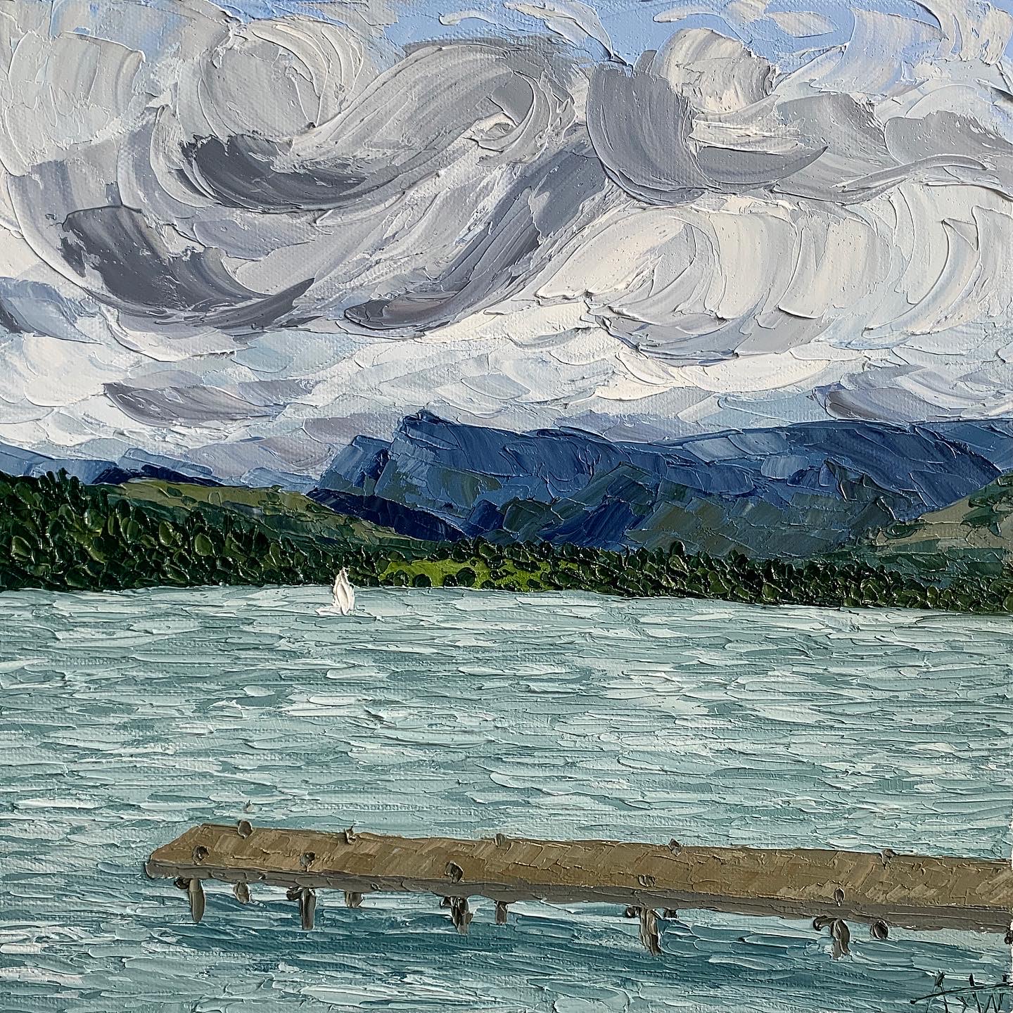 Windermere 03 - Amy Webb Art - Original Palette Knife Painting